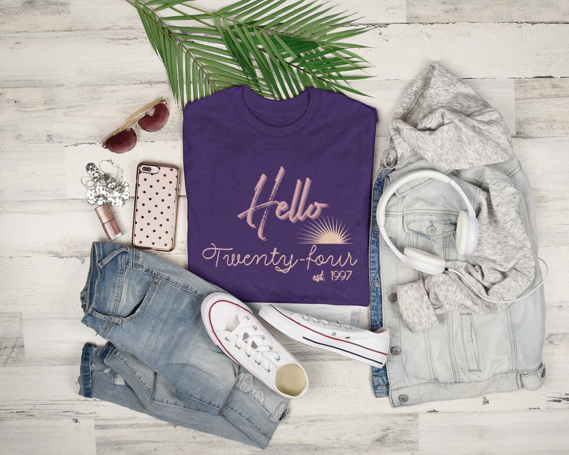 Hello 24 tshirt 24th Birthday Shirt Hello twenty-four tee | Etsy