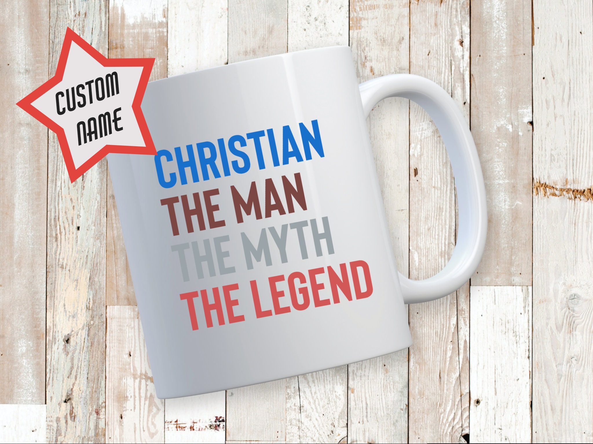 the man the myth the legend mug Funny Custom Birthday mug for men Funny ...