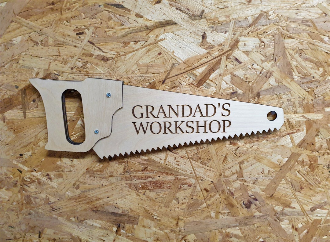 Personalised Wooden Hand Saw Sign Workshop Sign Shed Sign - Etsy