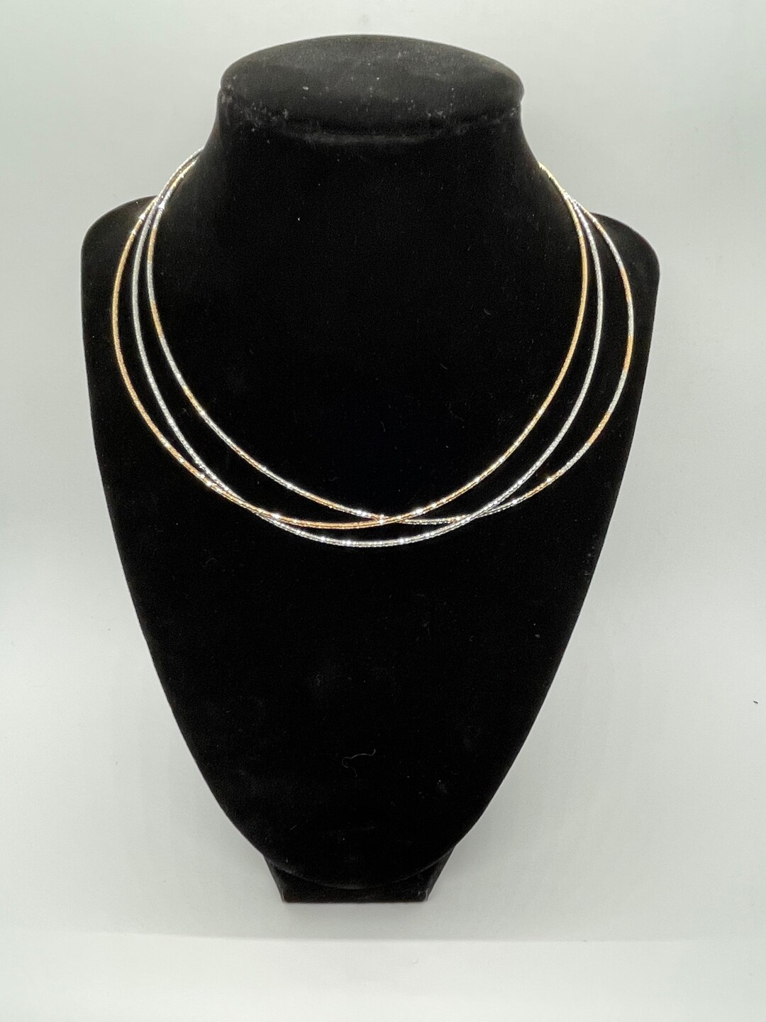 Zierliche glitzernde Dünne Kette, Minimalistische Halskette, Gold, Silber, und Gold/Silber ...