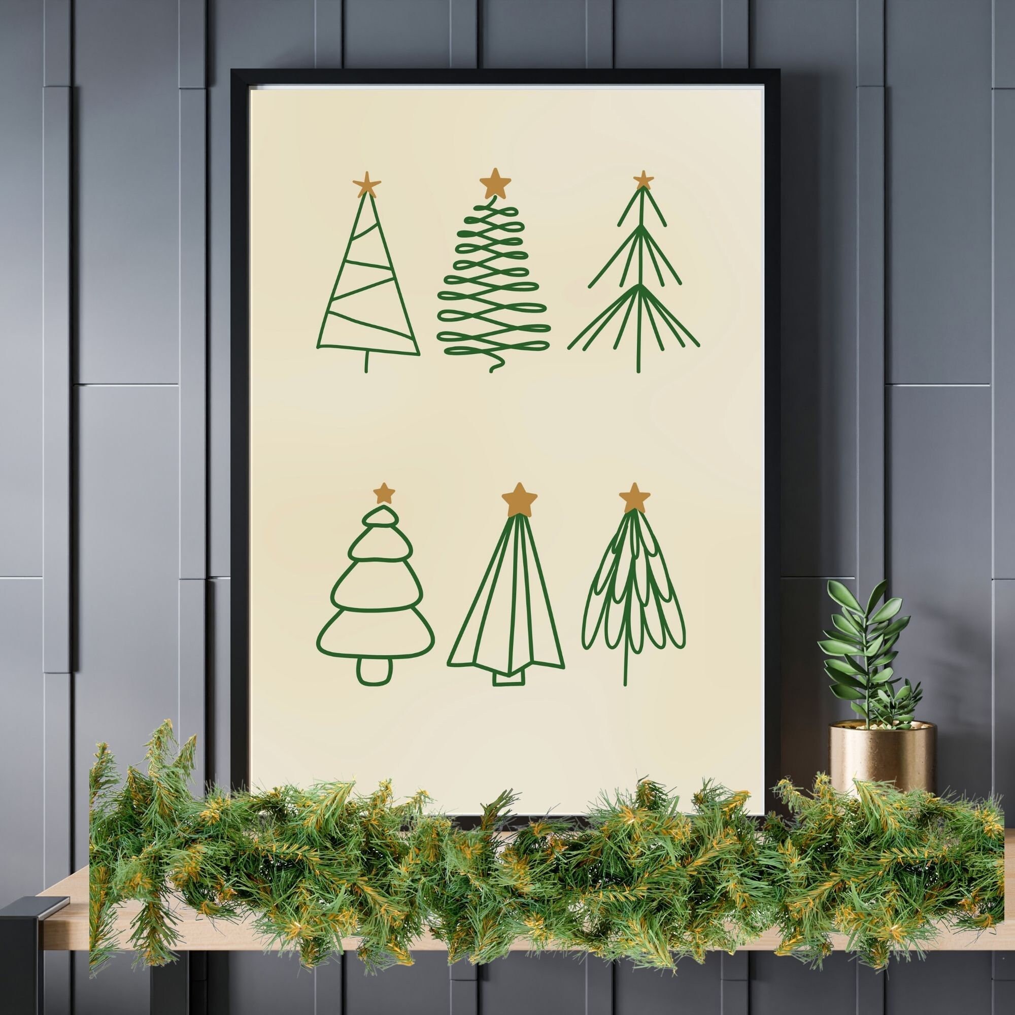 Christmas Printable Gallery Set of 3, Posters for Holiday Decor, Set of ...