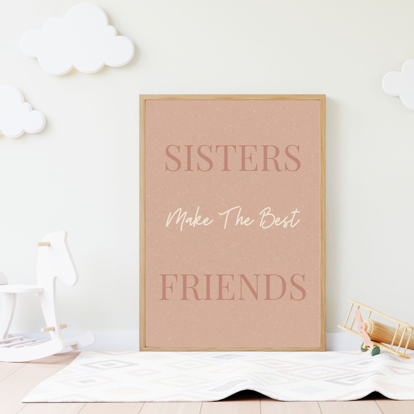 Sisters Make the Best Friends Printable Art, Sister Quote, Rainbow Wall ...