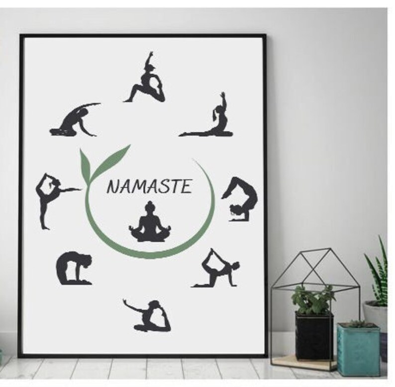 Yoga Printable Wall Art. Minimalist Art. Scandinavian Style. Meditation ...