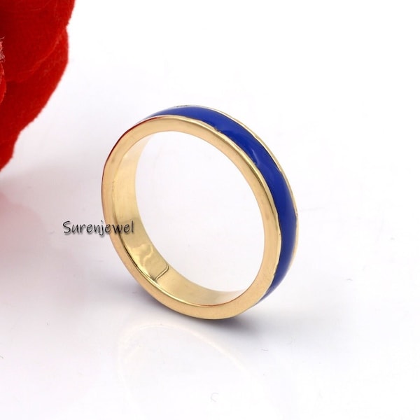 Enamel Band Ring - Etsy