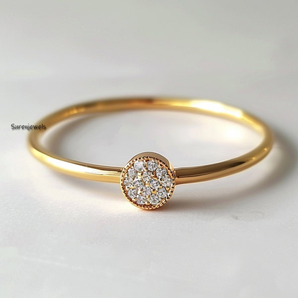 Single Stone Bangle - Etsy