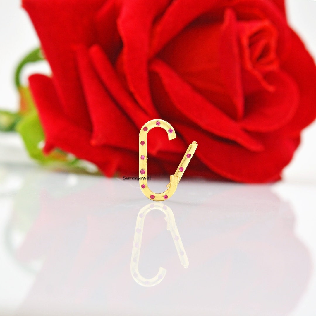 14K Yellow Gold Charm Holders, Wholesale Designer Lock Jewelry ...
