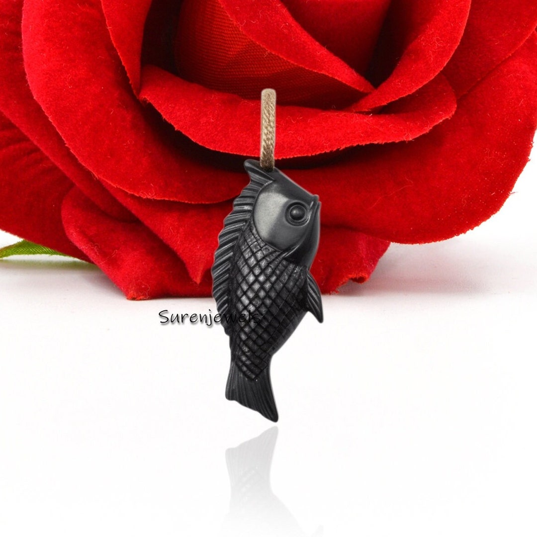 Hand Carved Fish Charm, Gemstone Fish Charm, Designer Fish Pendant ...