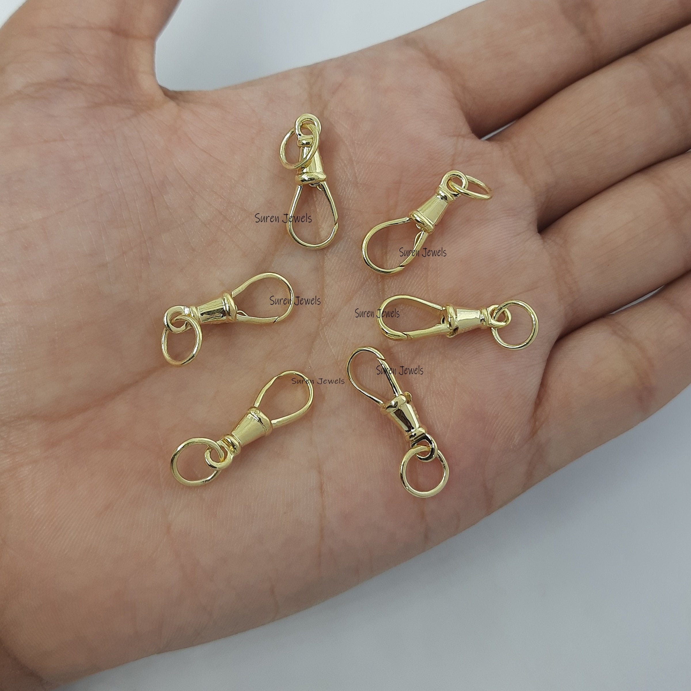 14k Solid Gold Swivel Push Lock 14k Gold Swivel Jewelry Gold - Etsy