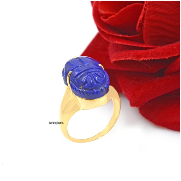 Gold Scarab Ring - Etsy