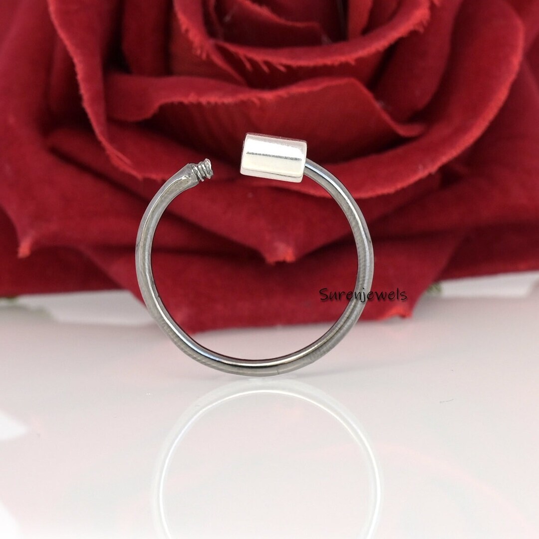 Round Screw Carabiner Lock, Handmade Silver Carabiner Lock, Carabiner ...