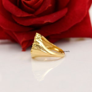 Solid 14k Gold Sea Shell Ring Gold Diamond Shell Ring Real - Etsy