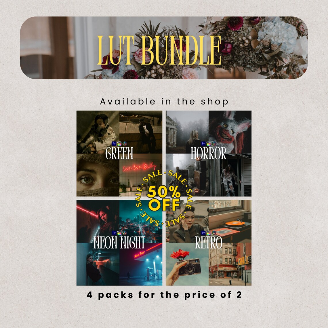 Horror Luts for Adobe Premiere Pro, 10 Video Luts, Movie Editing ...