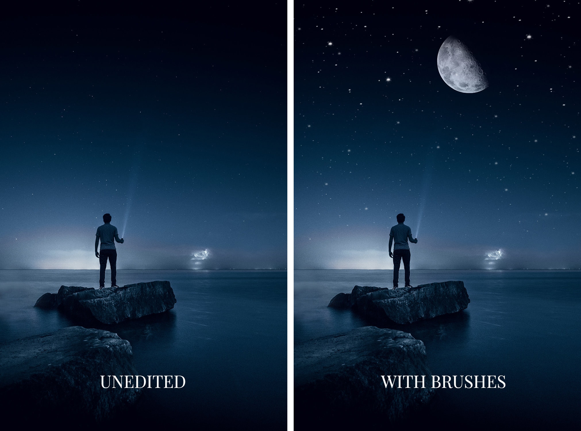 Night Sky Brushes Starter Pack for Photoshop | Photoshop Brushes | Moon ...