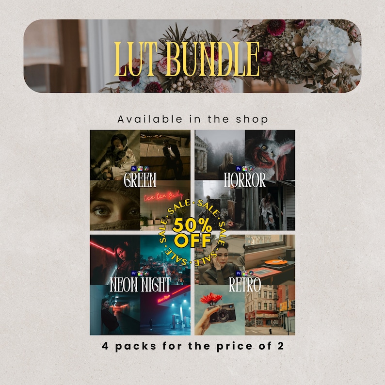 Neon Night Luts for Adobe Premiere Pro, 10 Video Luts, Cyberpunk ...