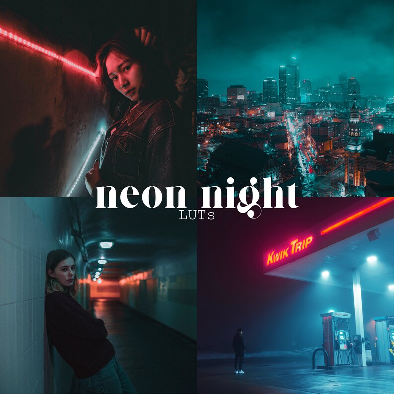 NEON NIGHT Luts for Adobe Premiere Pro, 10 Video Luts, Cyberpunk ...