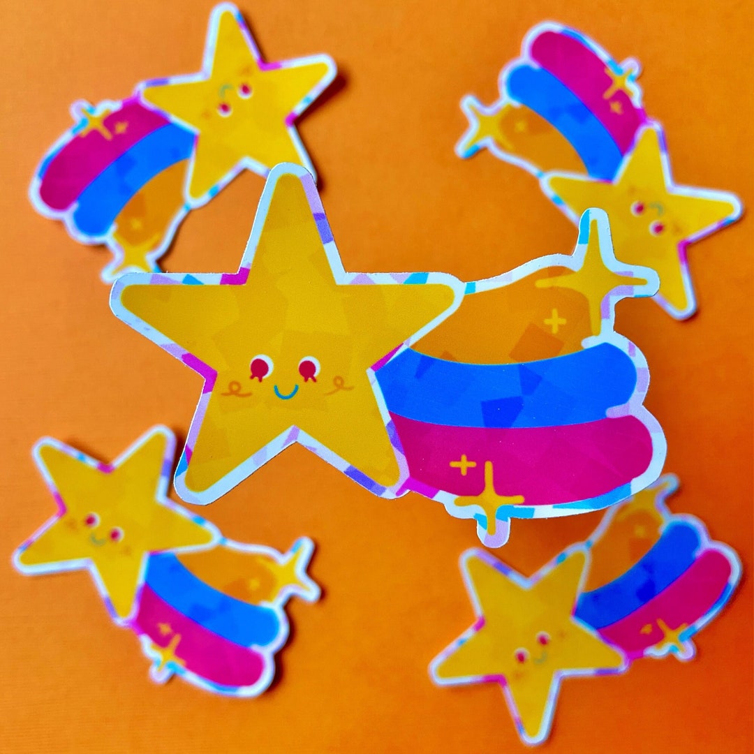 Shooting Star Vinyl Sticker 3 - Etsy