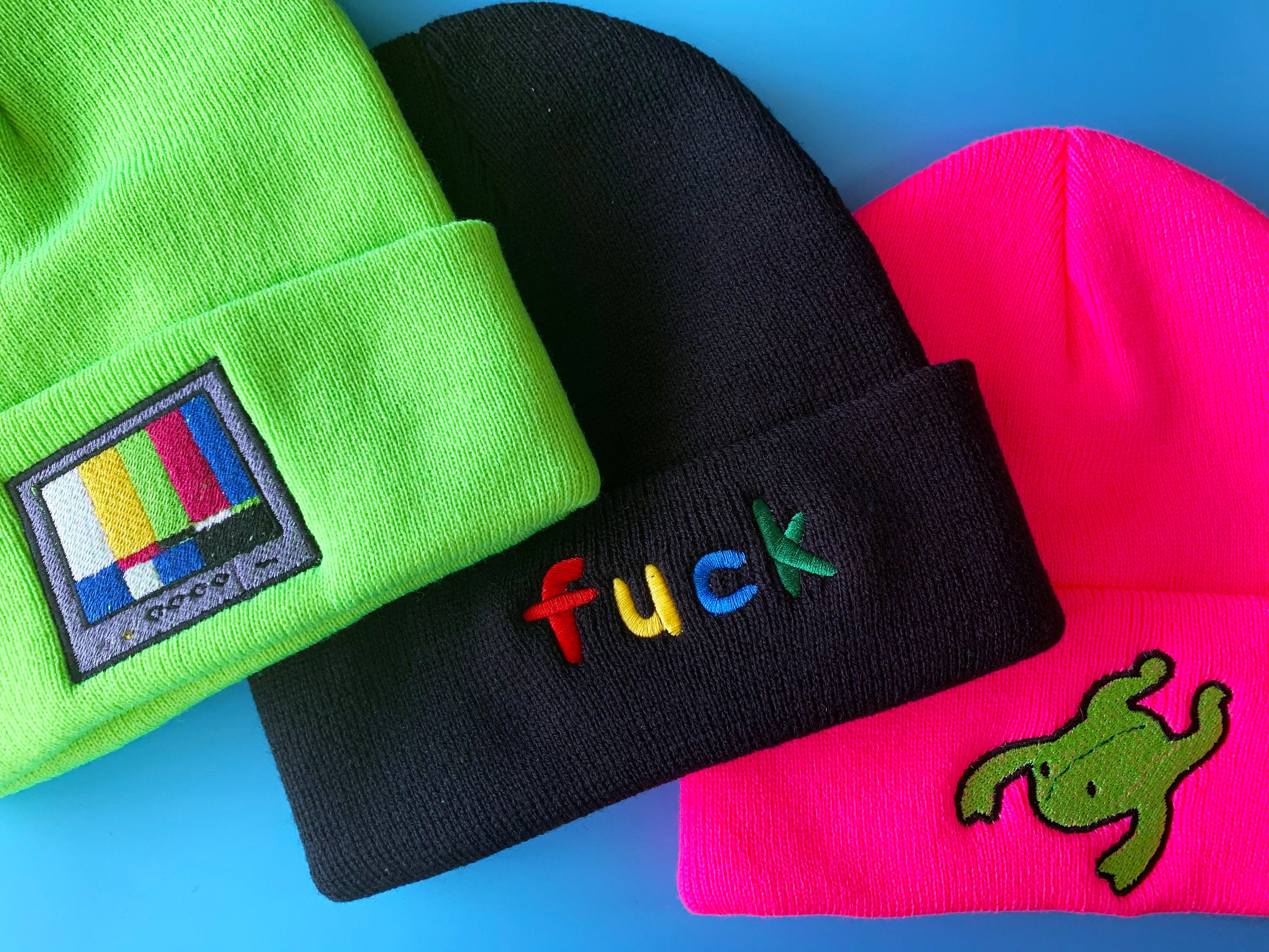 Profanity Fuck and Heck Soft Embroidered Beanie - Etsy