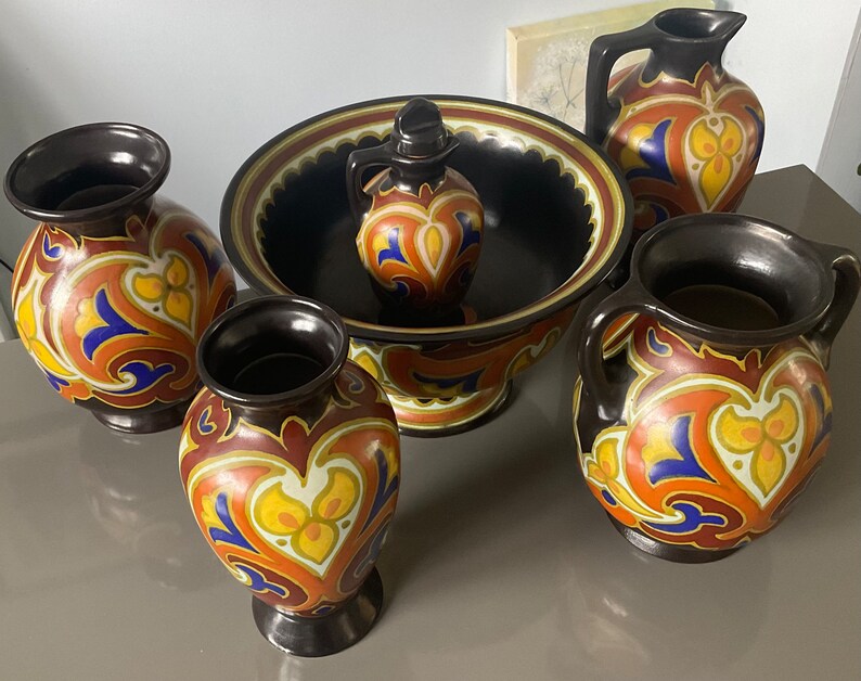 Art Deco Gouda Jug by the Gelria Arnhem Company, 1930 - Etsy