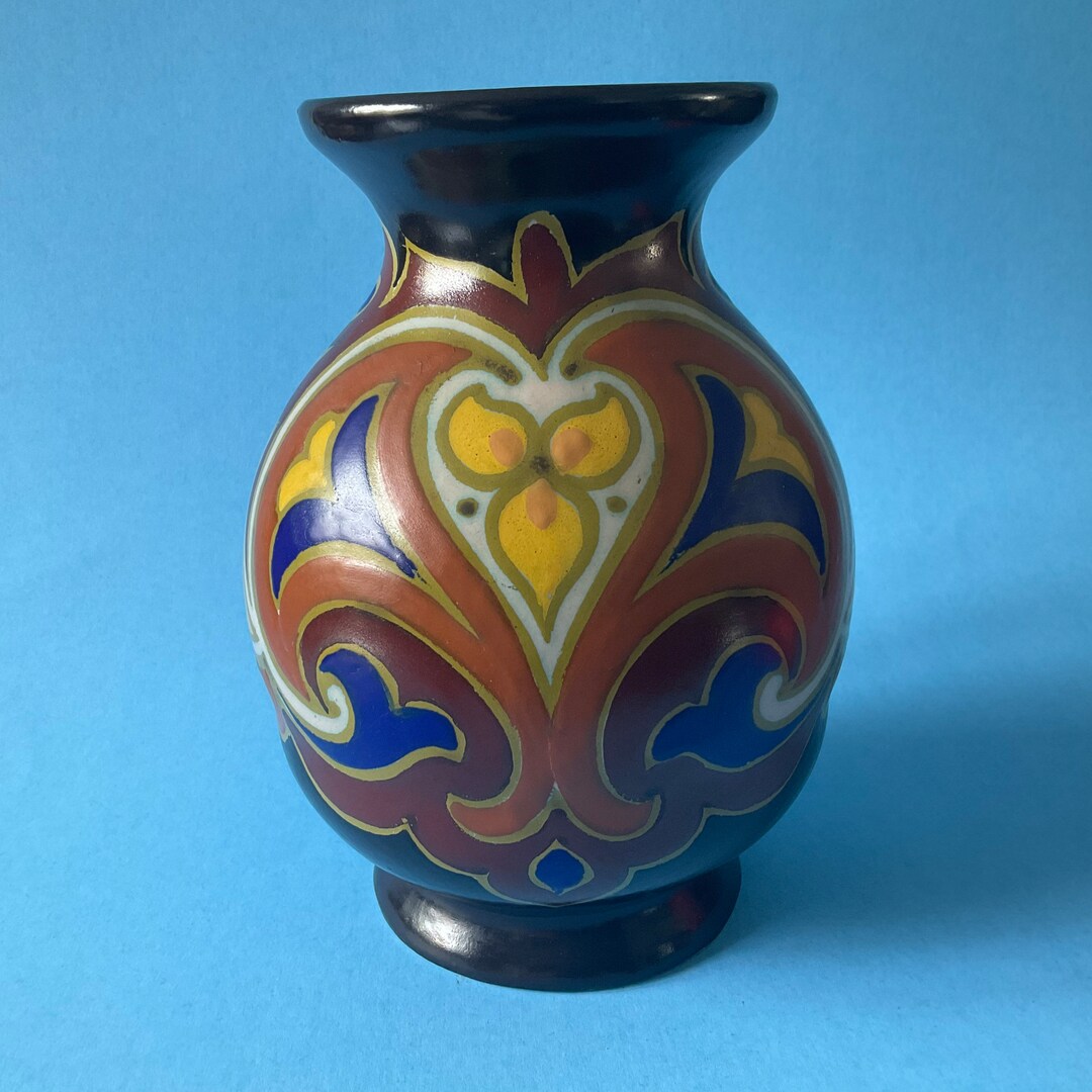 Large Art Deco Gouda Vase by the Gelria Arnhem Company, 1930. - Etsy