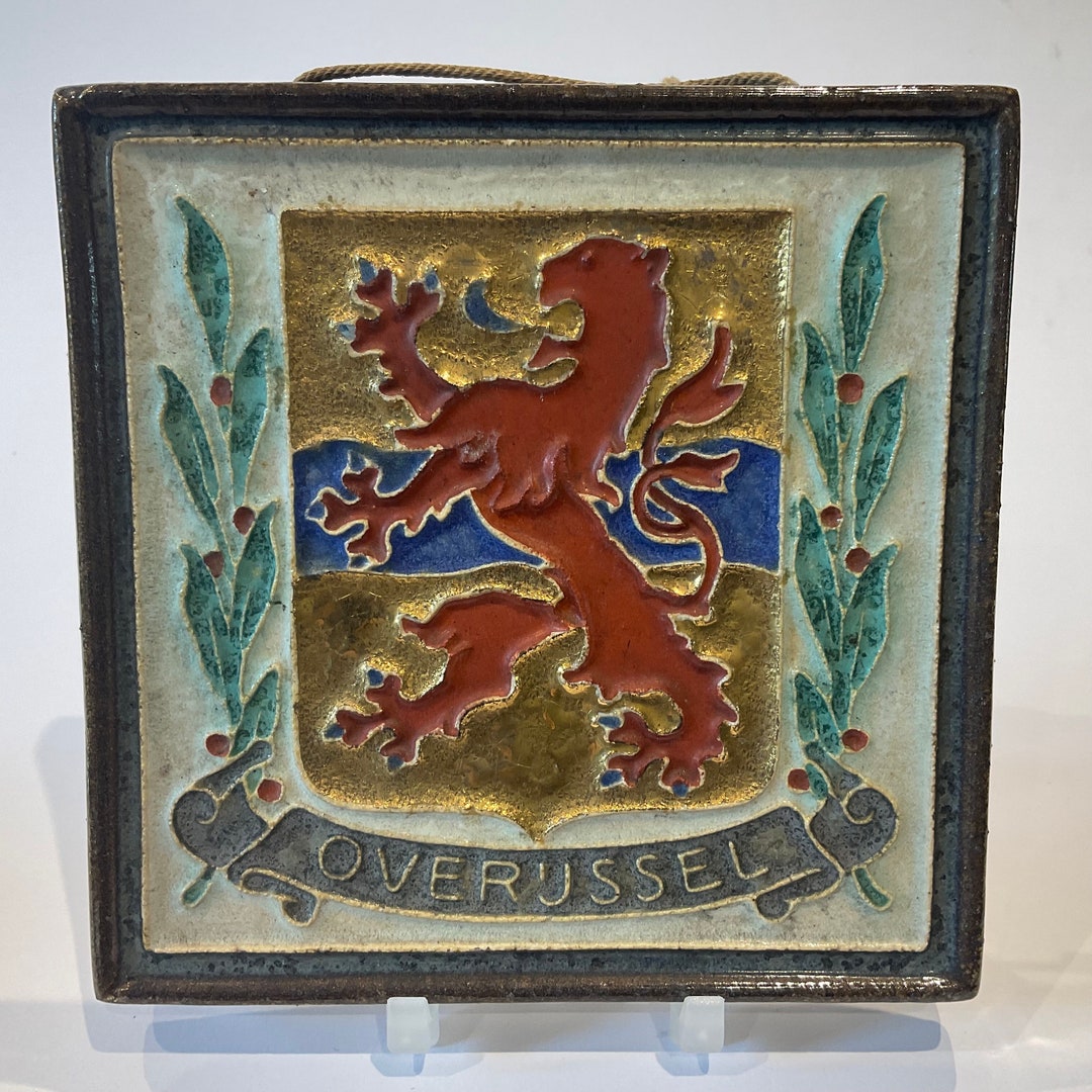 Rare Porceleyne Fles Delft Cloisonné Tile of Overijssel, Circa 1930 - Etsy