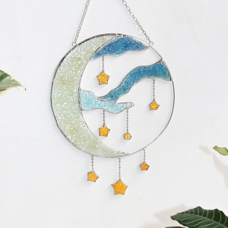 Stained Glass Moon - Etsy