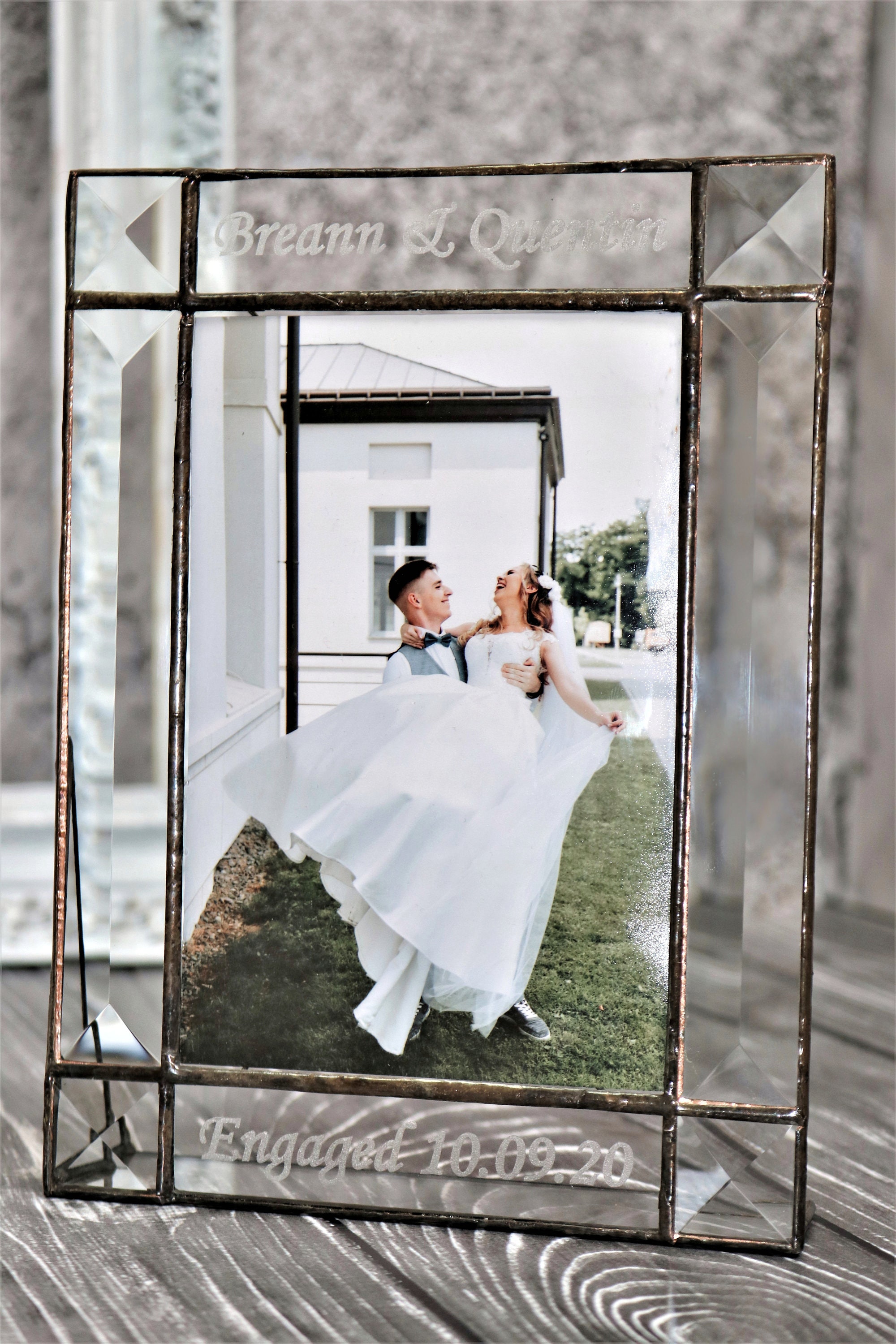 Photo Frame Faceted Stained Glass Perfect Author's Design - Etsy