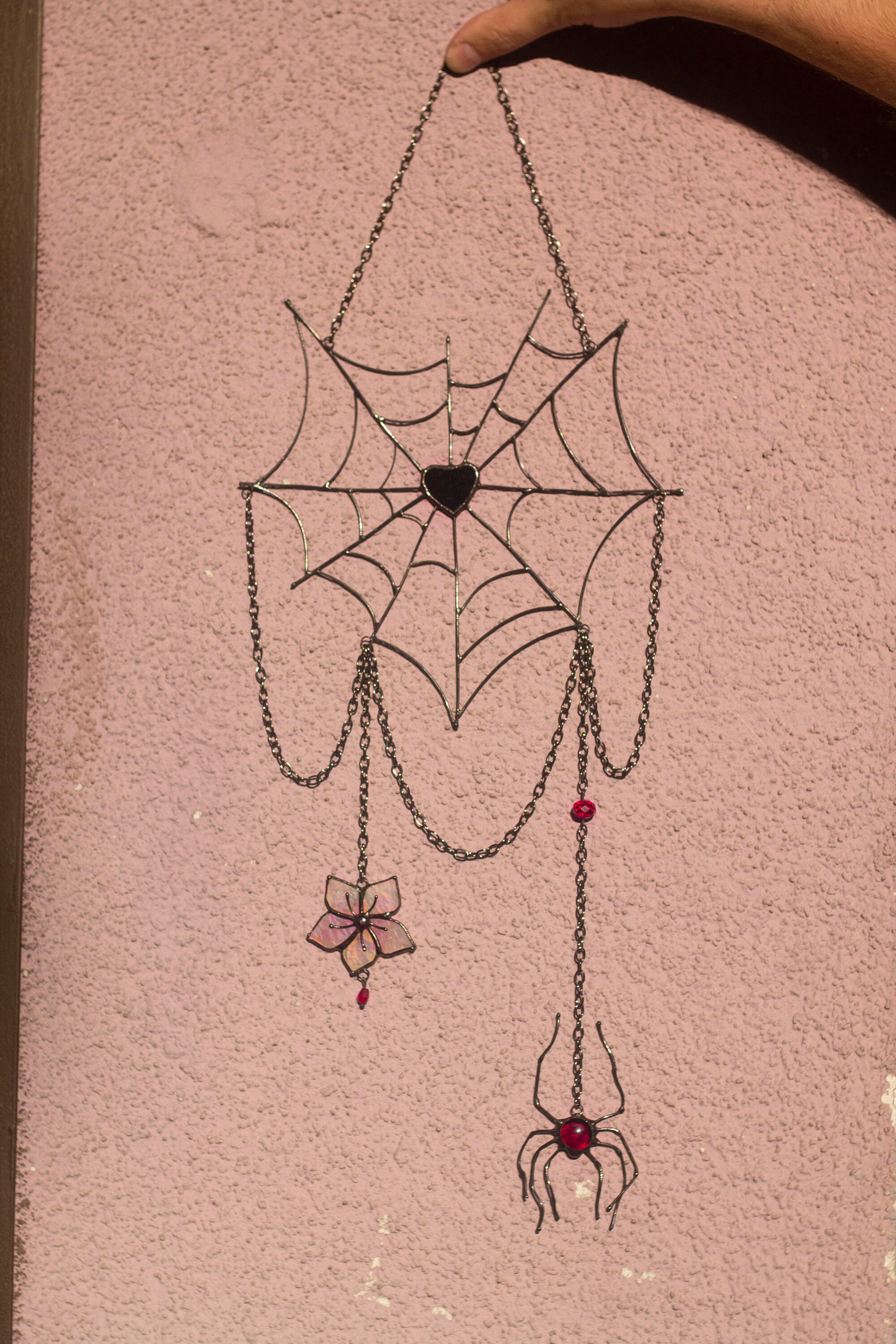 Gothic Decor Cobwebs Spider Sakura Dreamcatcher Stained Glass ...