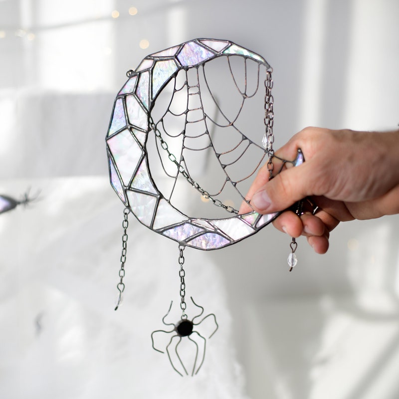 Spider Web Stained Glass - Etsy