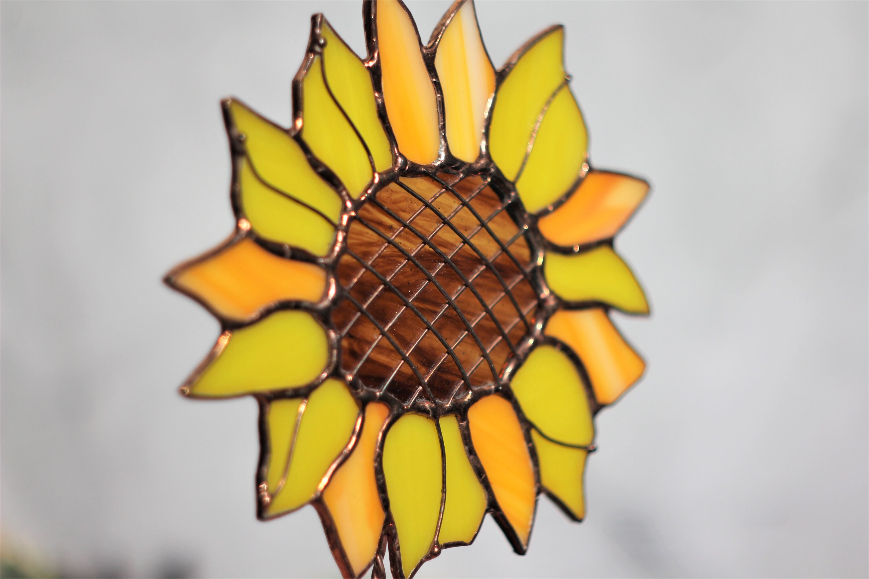 Stained Glass Sunflower Decor for Color and in a Vase Home - Etsy
