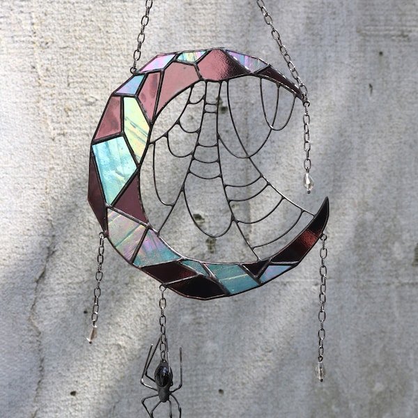 Spider Web Stained Glass - Etsy