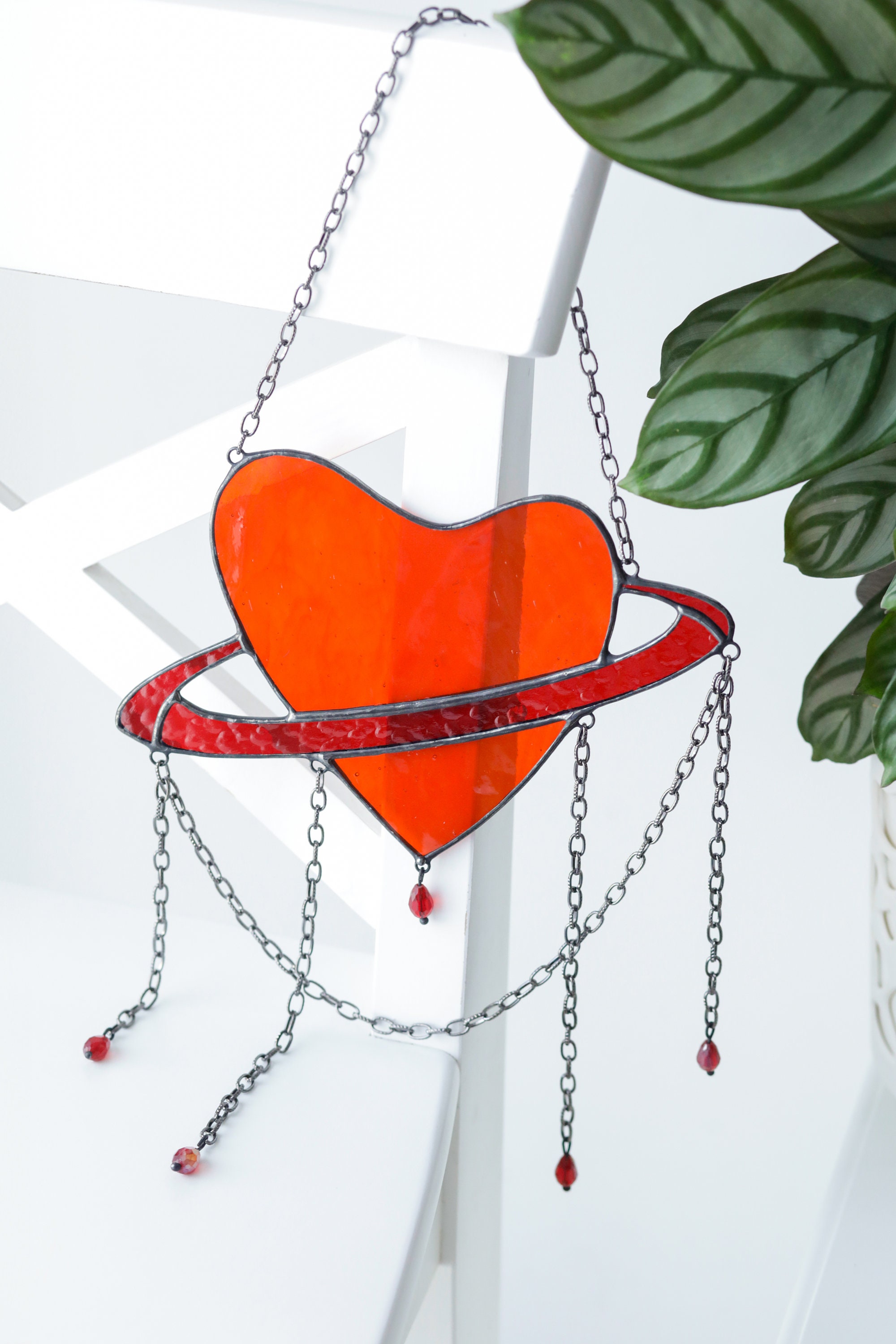 Suncatcher Heart Stained Glass Valentines Day Decor Gifts for ...