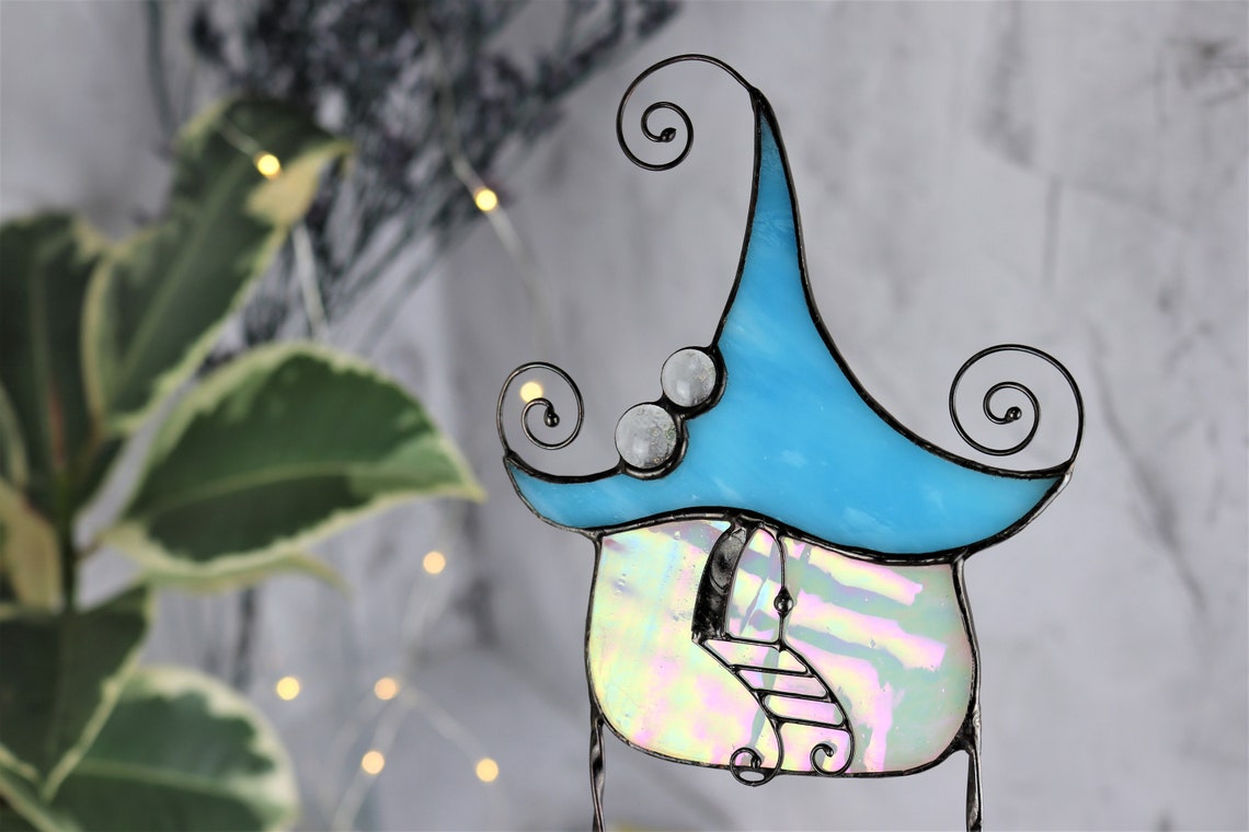 Stained Glass Decor for Garden Flowerpots and Garden Magic | Etsy