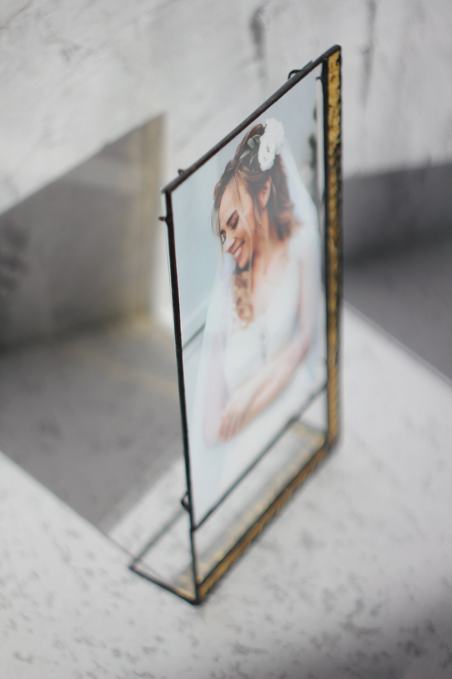 Photo Frame Stained Glass Green Transparent Glass Minimalism Stylish ...