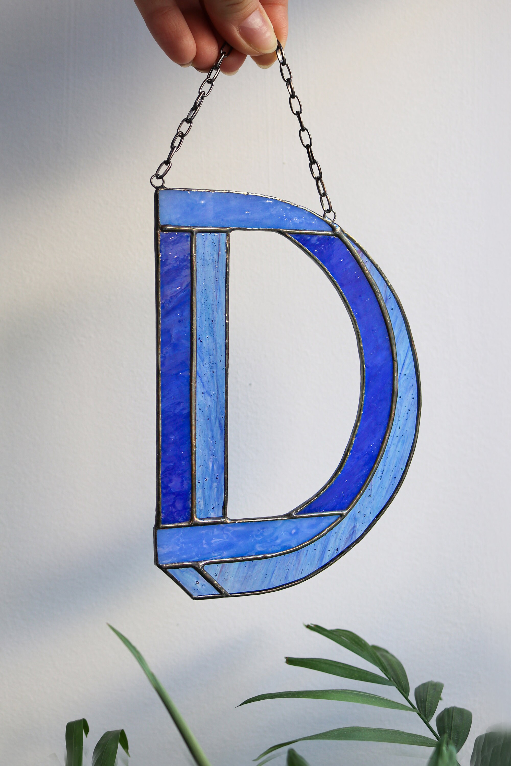 Stained Glass Letters for Home and Holiday Decor in Blue - Etsy