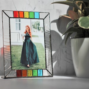Photo Frame Stained Glass Bright Stylish Rectangular Shape Author's ...