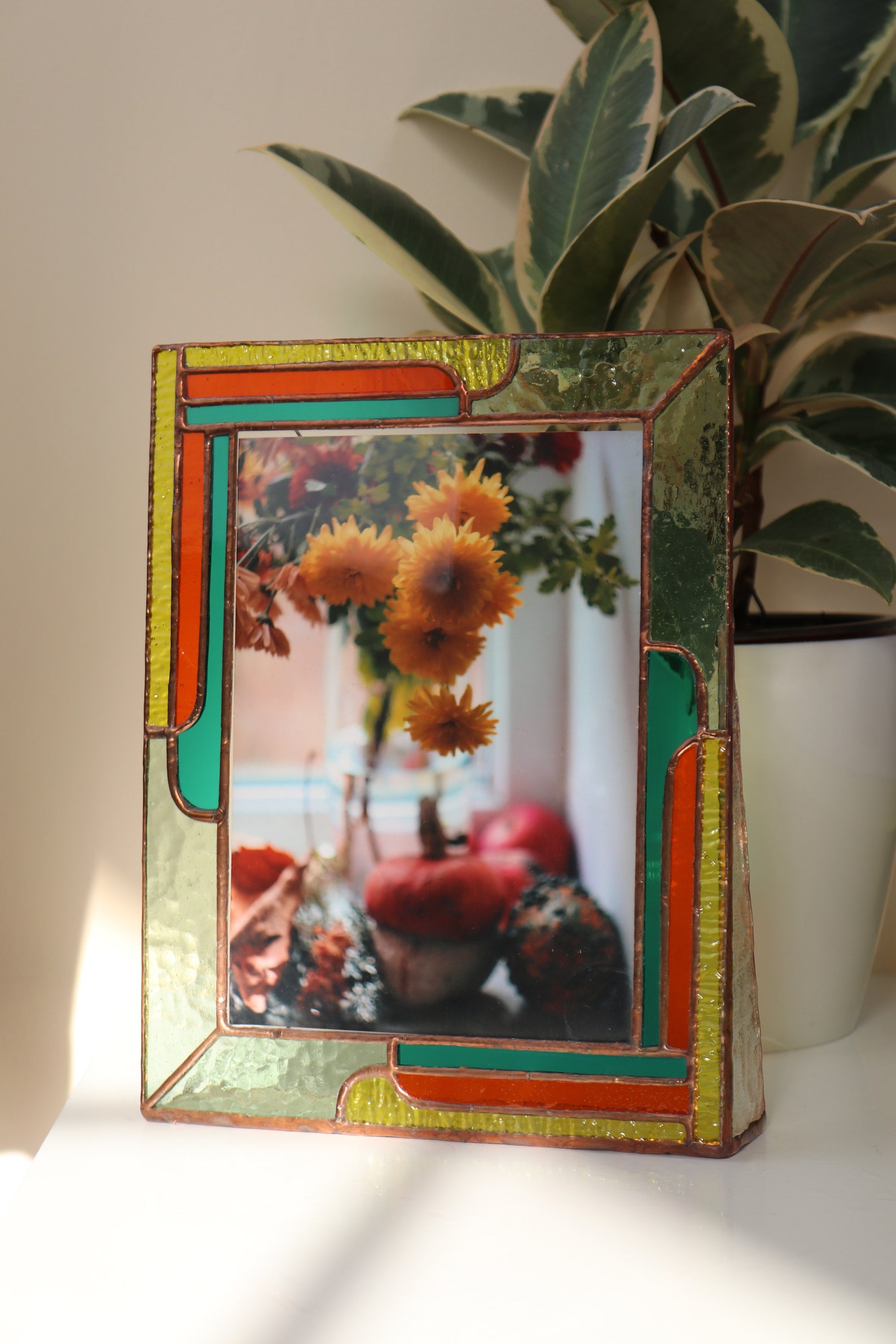 Photo Frame Stained Glass Bright Stylish Rectangular Shape | Etsy