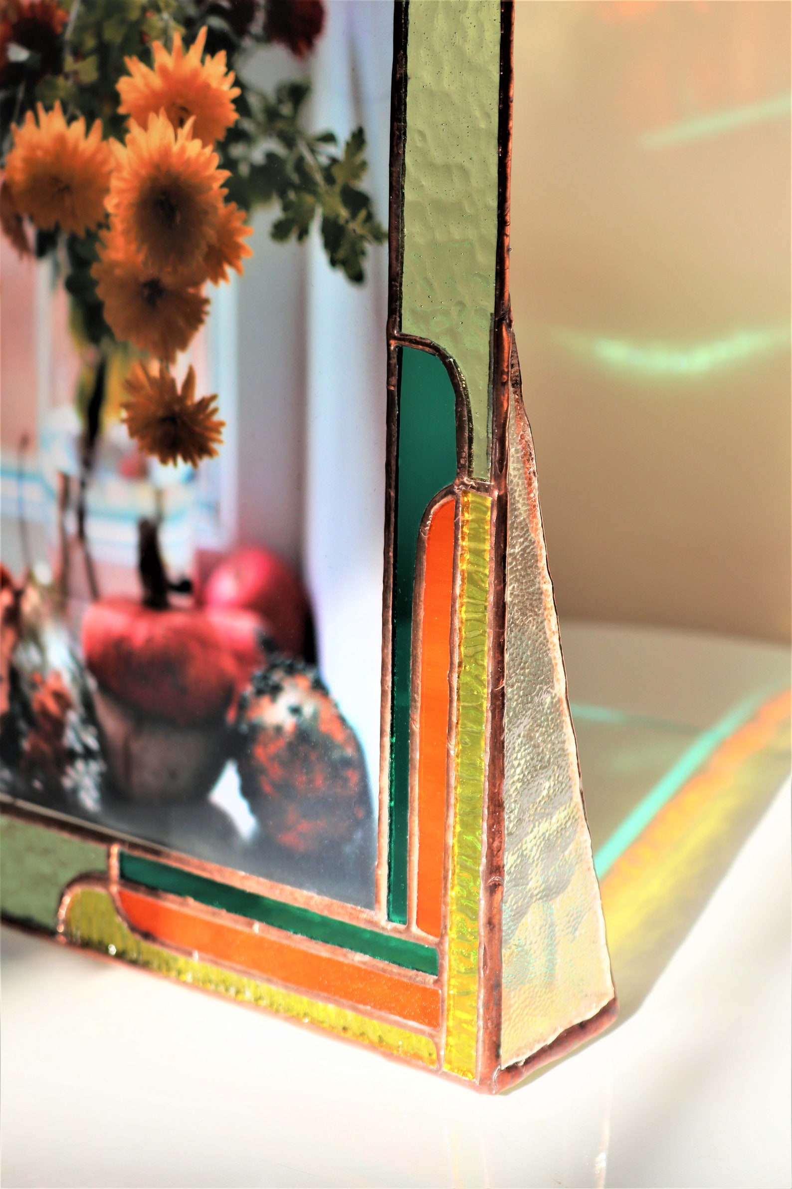 Photo Frame Stained Glass Bright Stylish Rectangular Shape | Etsy