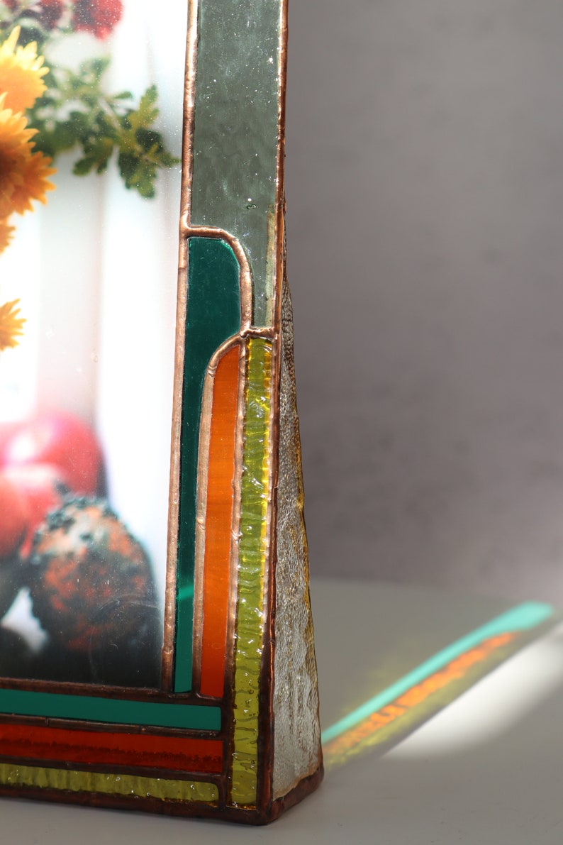 Photo Frame Stained Glass Bright Stylish Rectangular Shape | Etsy