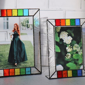 Photo Frame Stained Glass Bright Stylish Rectangular Shape Author's ...