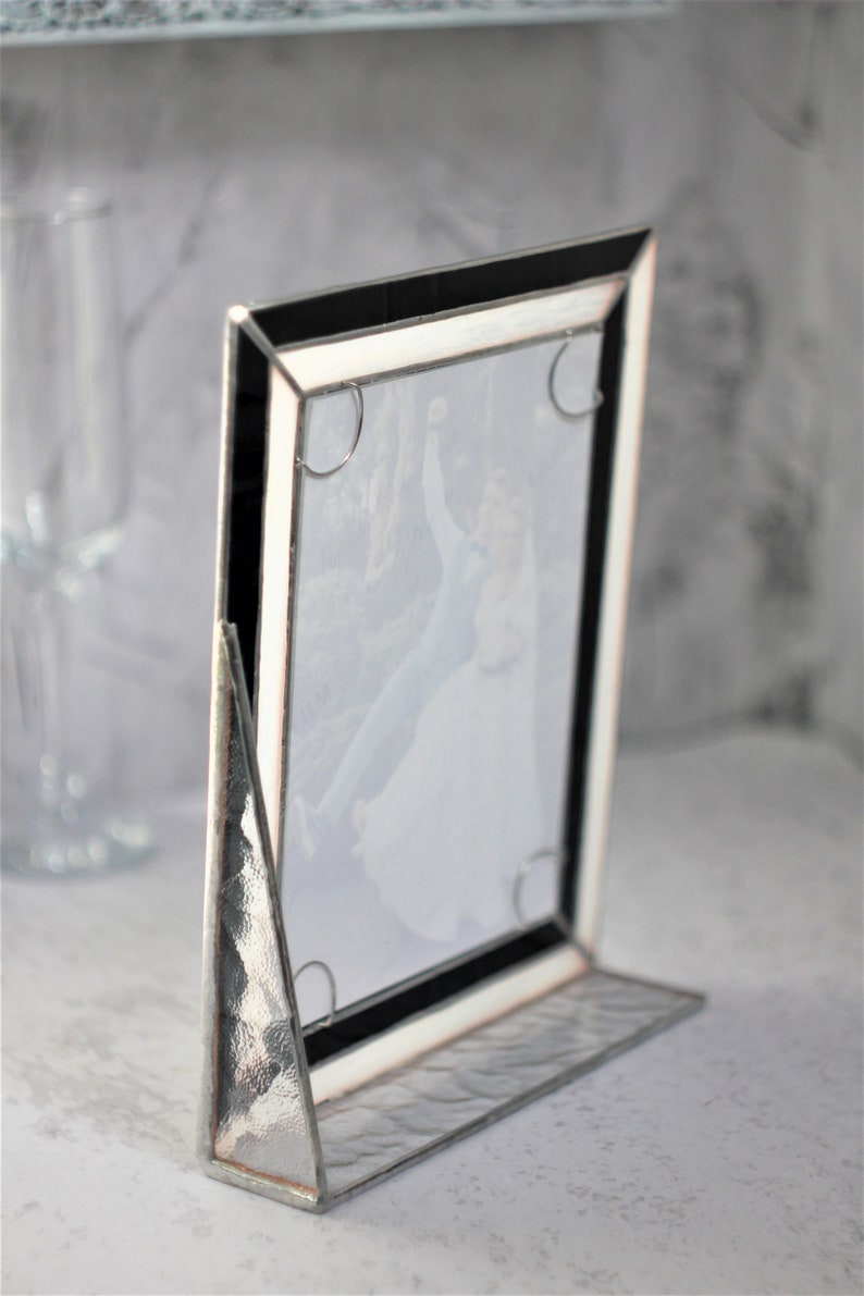 Photo Frame Stained Glass Black and White Minimalism Stylish - Etsy