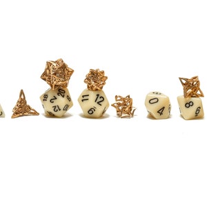 Vortex Polyhedral Dice Set Bronze 6 Pieces - Etsy