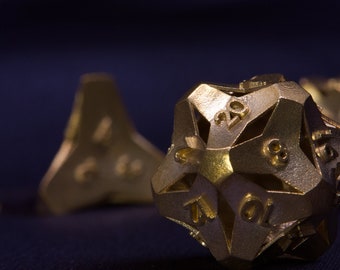 Vortex Polyhedral Dice Set Bronze 6 Pieces - Etsy