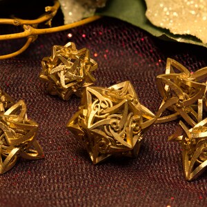 Vortex Polyhedral Dice Set Bronze 6 Pieces - Etsy