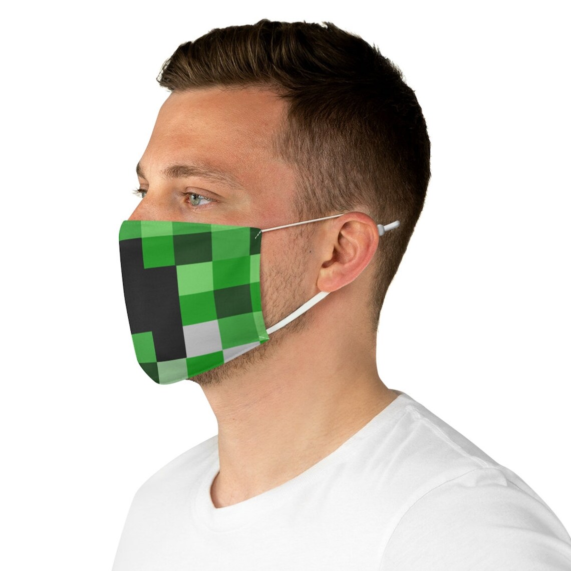 Minecraft Face Mask/ Creeper Face Mask/Gaming Face Cover/ | Etsy