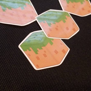 Minecraft Grass Block Stickers, Vinyl Stickers, Waterproof Minecraft ...