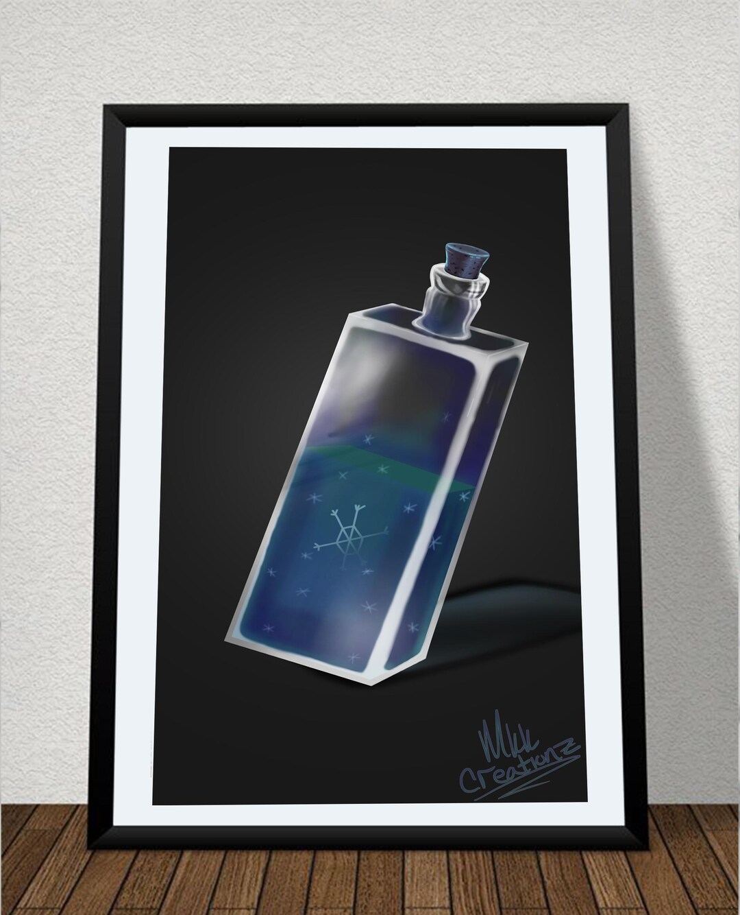 Ice Potion Art Print | 4 X 7 Mini Print | Wizard Spells | Alchemy ...