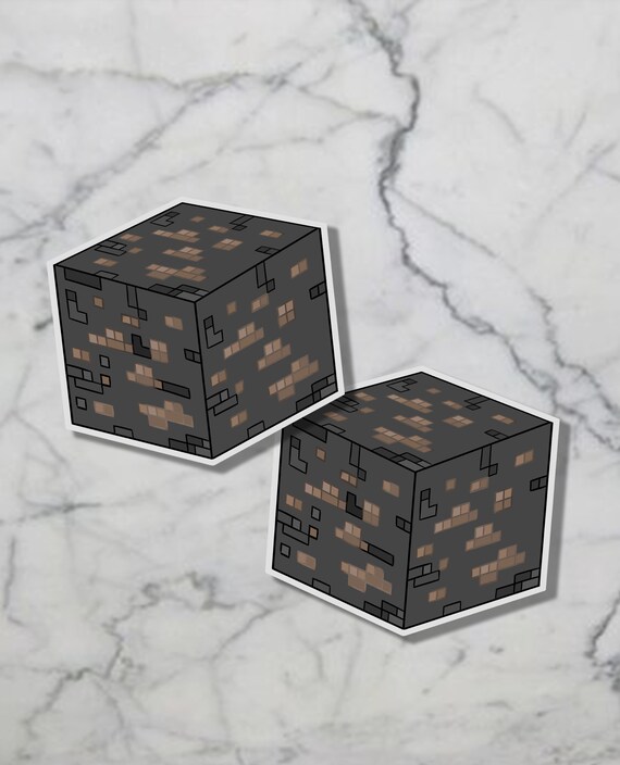 Minecraft Iron Ore Block Sticker Waterproof Stickers - Etsy