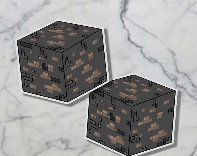Minecraft Iron Ore Block Sticker, Waterproof Stickers, Minecraft ...