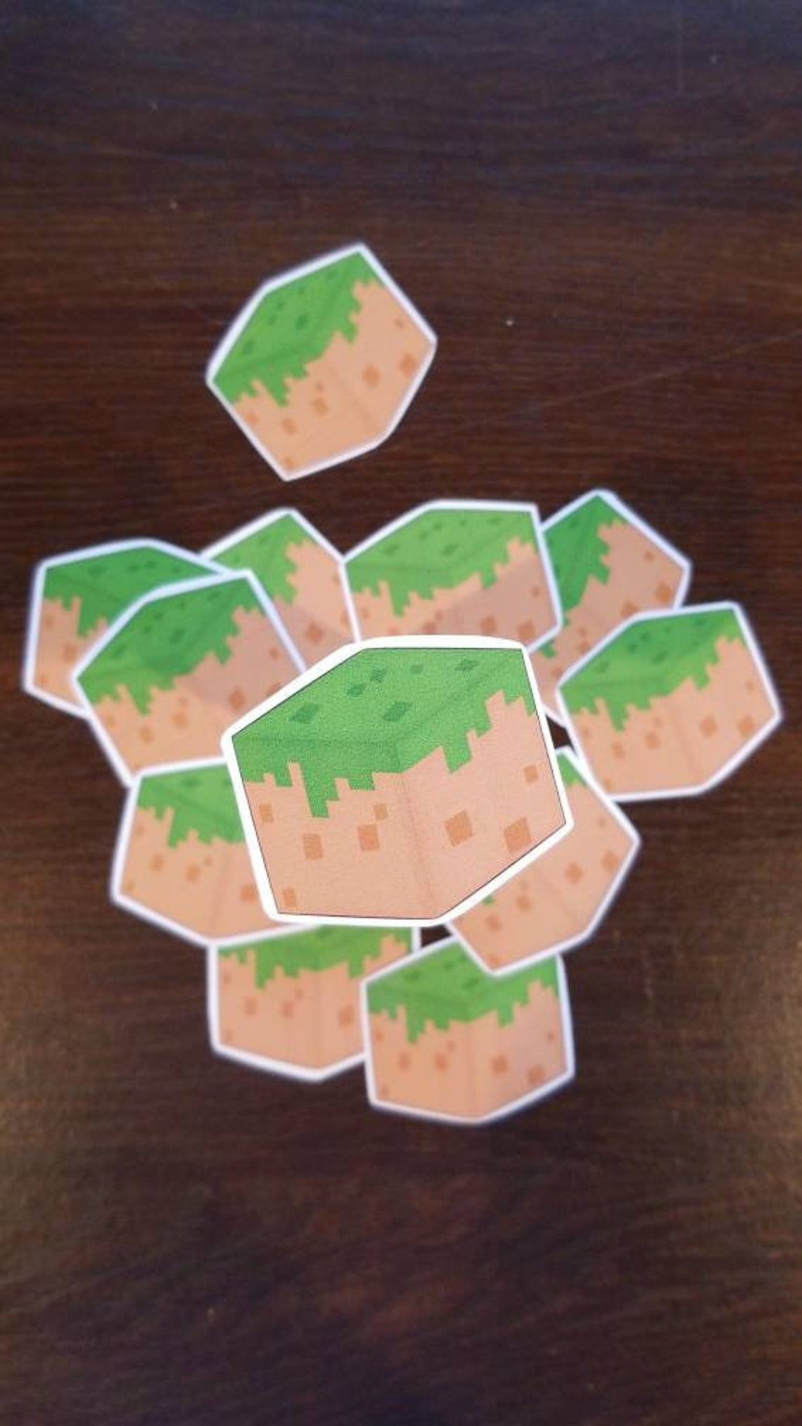 Minecraft Grass Block Stickers, Vinyl Stickers, Waterproof Minecraft ...