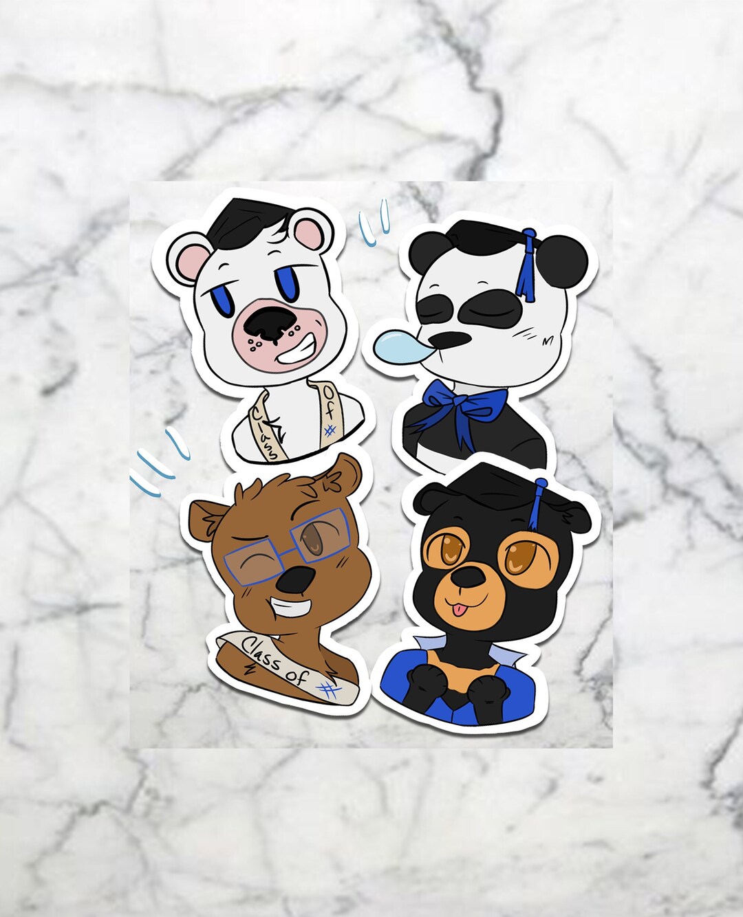 Graduation Bears Sticker Pack | Celebration Decal - Etsy